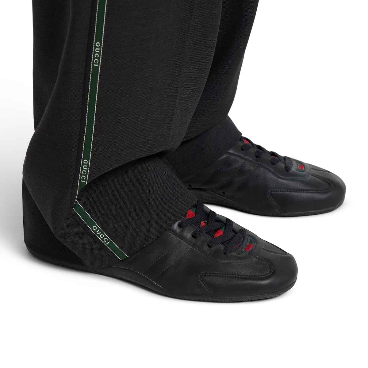 Men's Gucci Shift trainers in black leather | GUCCI® AE