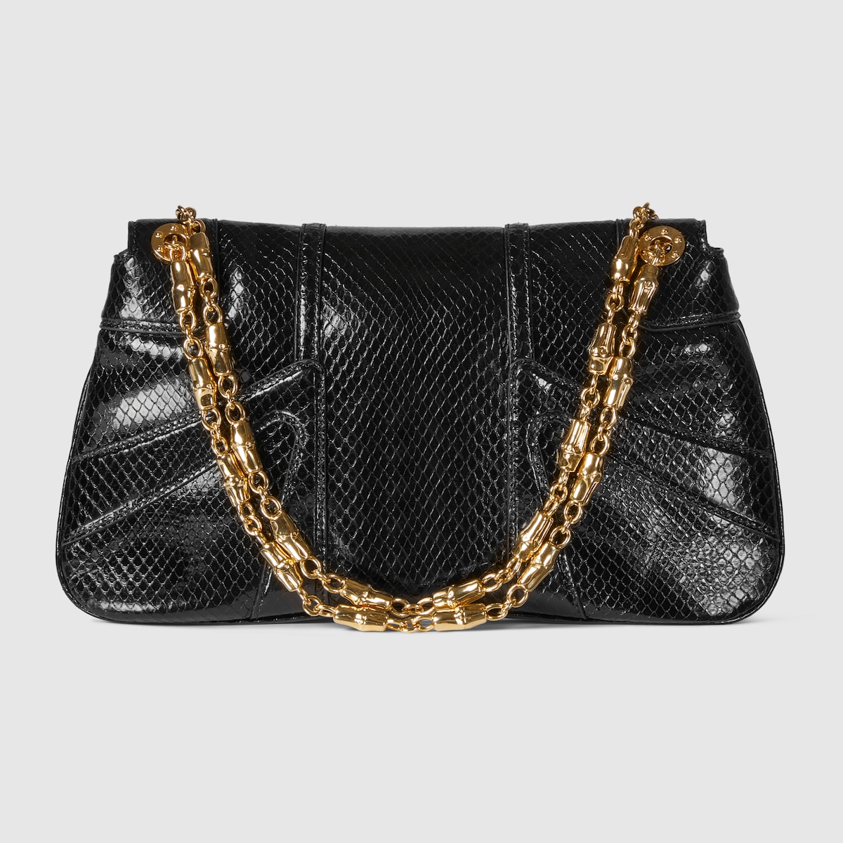 Python evening shoulder bag in black | GUCCI® US