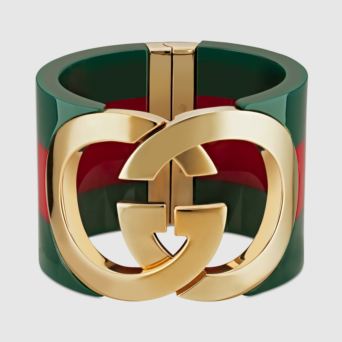 Gucci Interlocking cuff bracelet in gold-toned brass | GUCCI® US