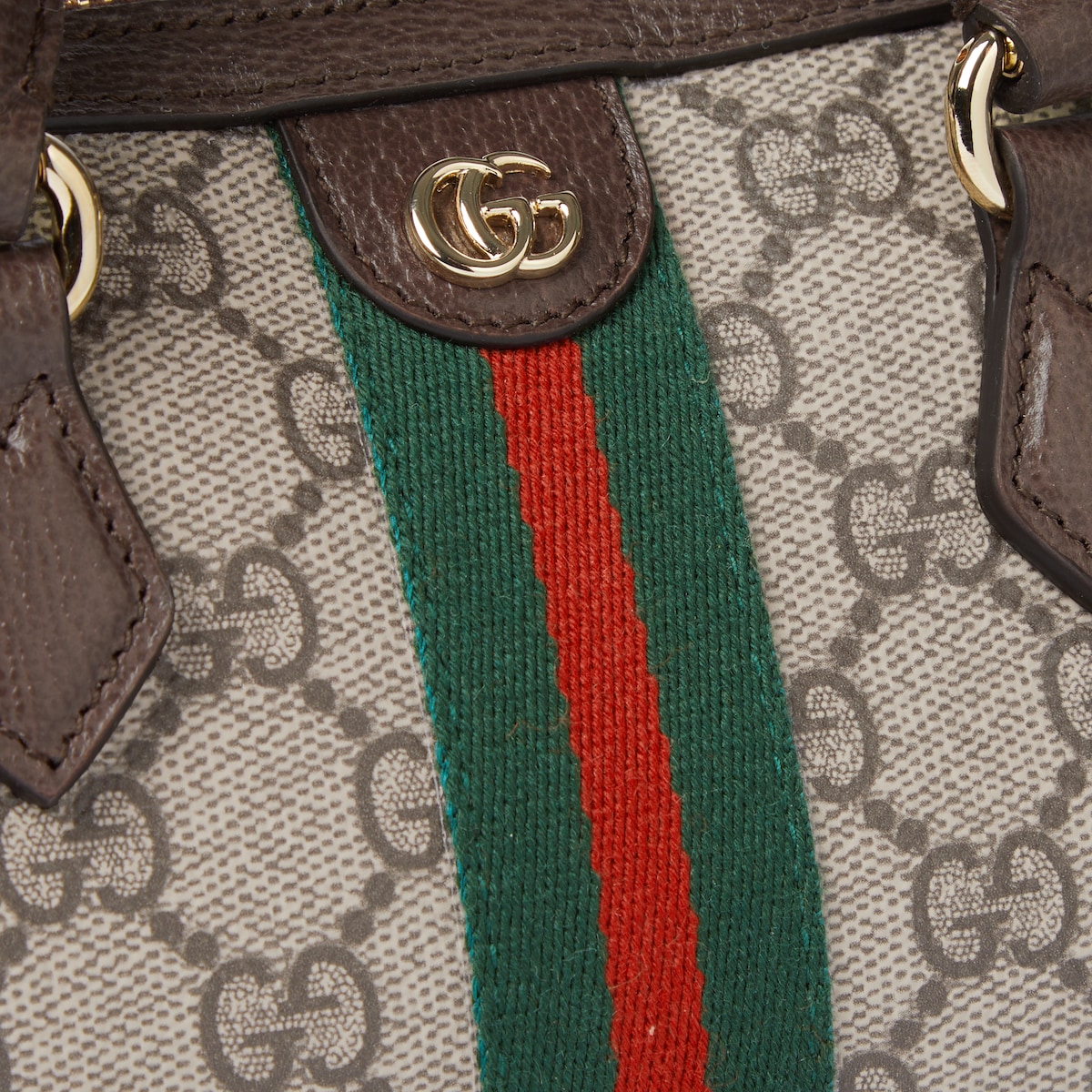 Ophidia mini boston bag in beige and brown GG fabric | GUCCI® US