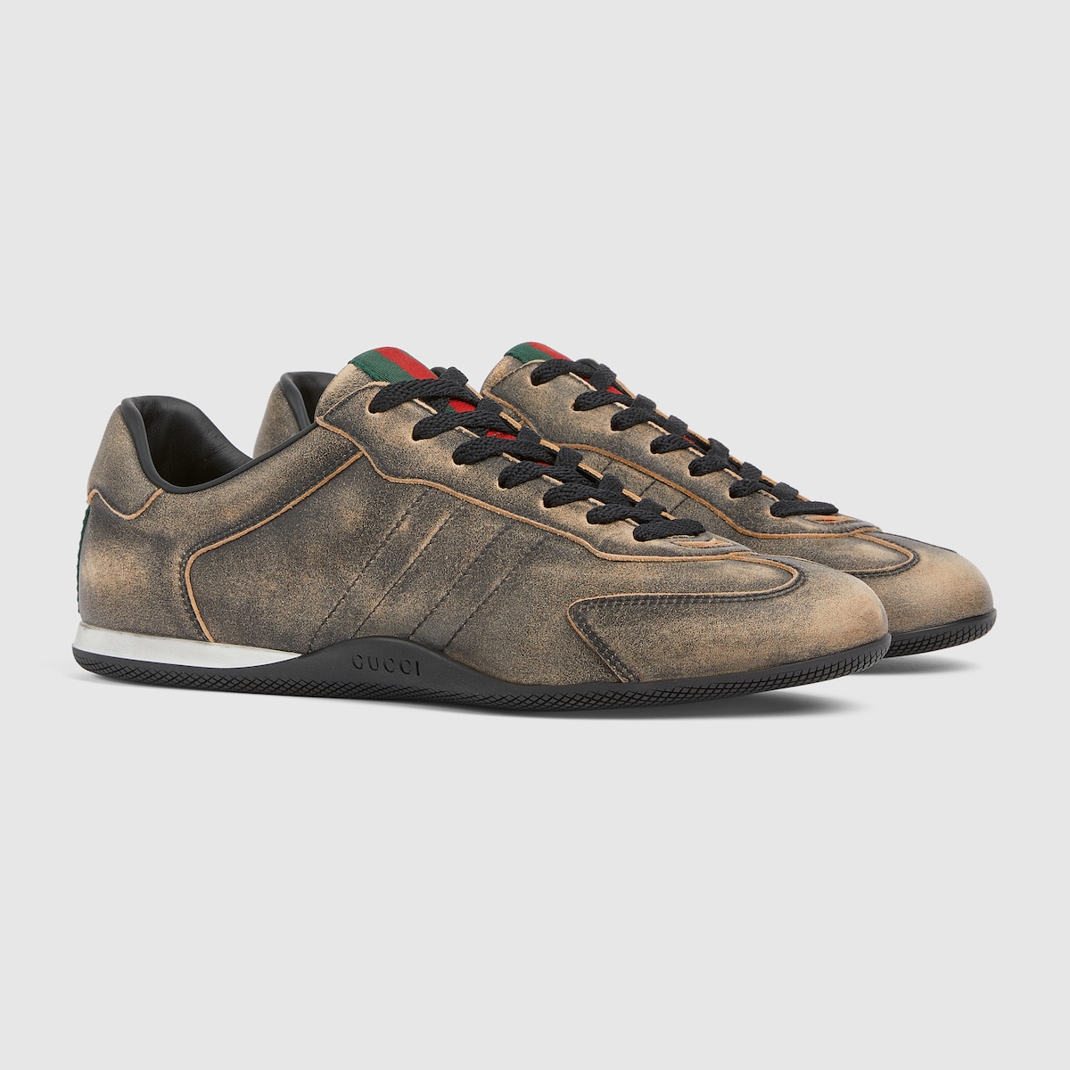Sneaker uomo Gucci Shift in pelle nera | GUCCI® IT