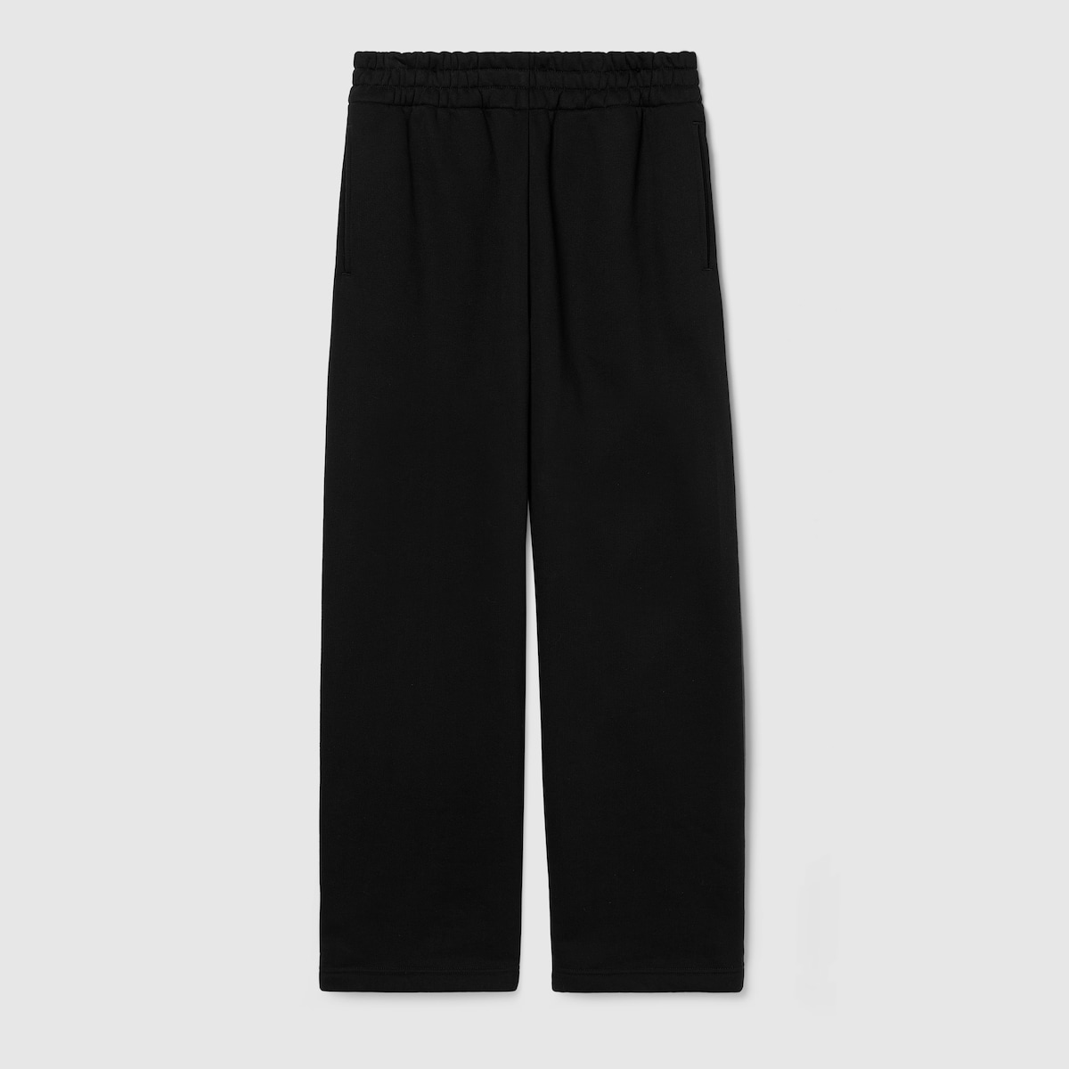 Brushed cotton jersey jogging pant in black | GUCCI® US