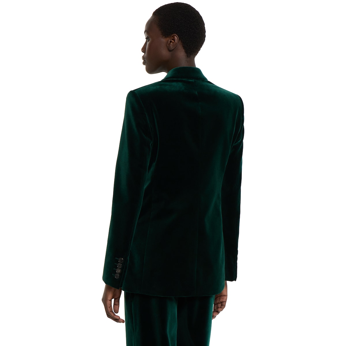 Stretch cotton velvet jacket in dark green | GUCCI® US