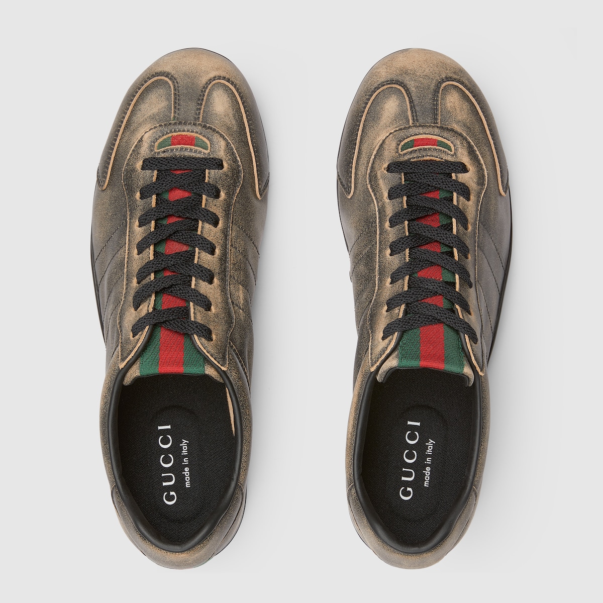 Men's Gucci Shift sneaker in black leather | GUCCI® US