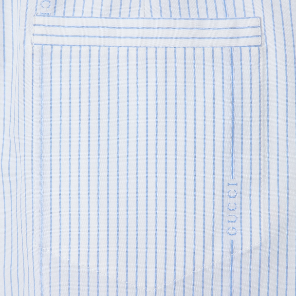 Gucci cotton fil coupé skirt in white and light blue | GUCCI® US