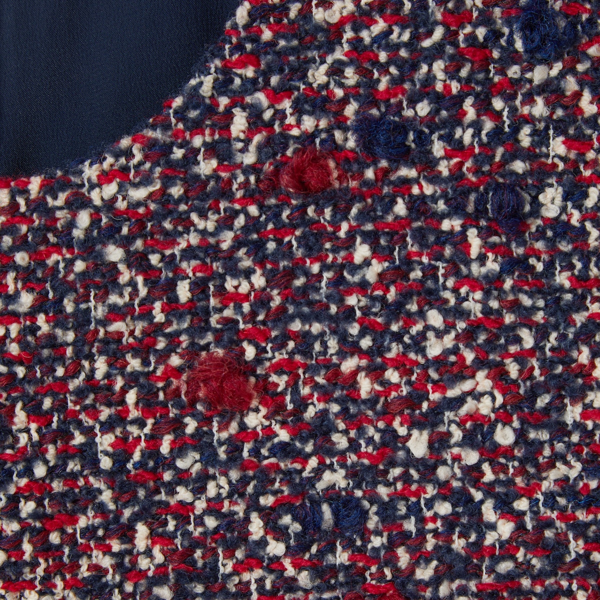 Wool bouclé dress in red and blue | GUCCI® UK