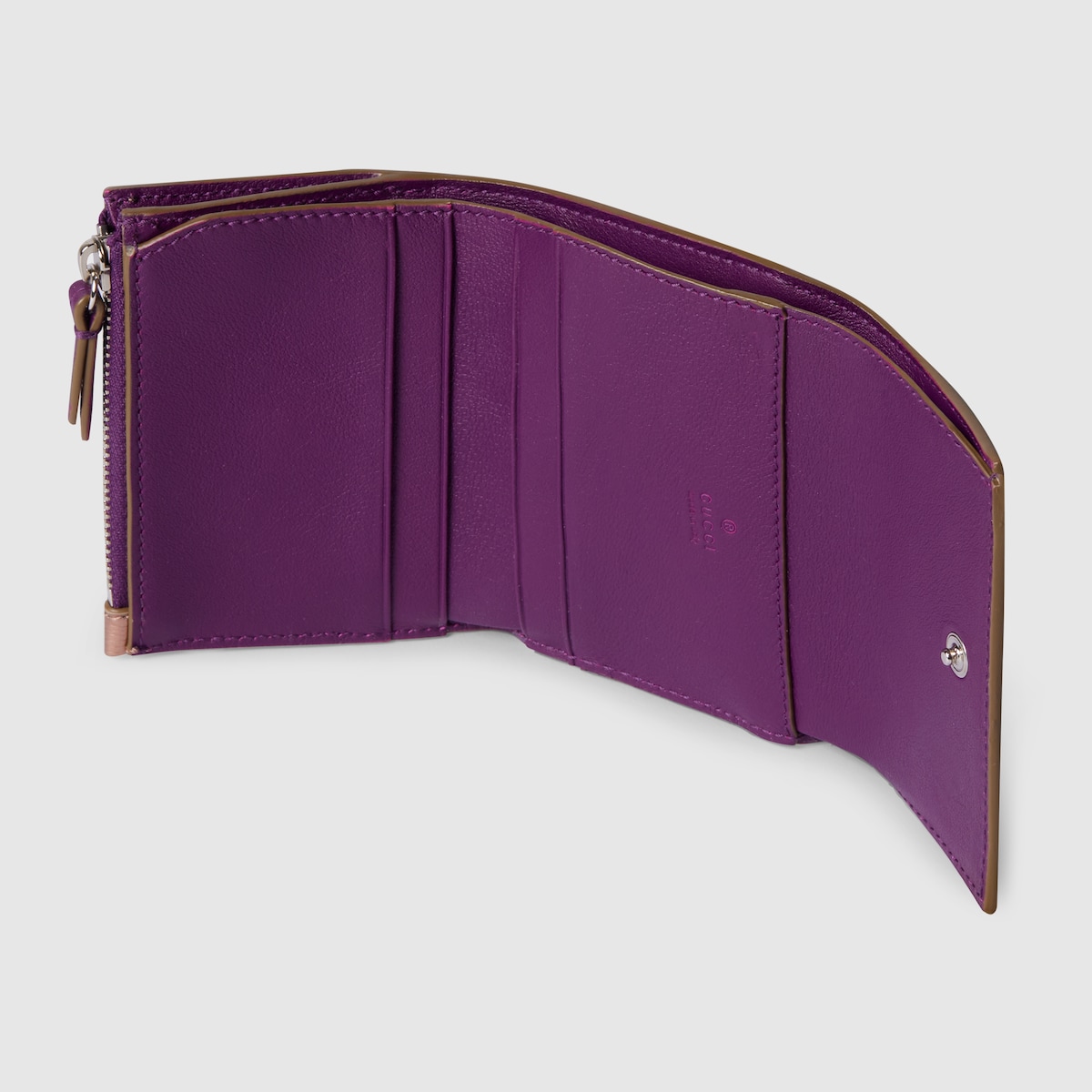 Bi-color GG Marmont mini wallet in bronze patent leather | GUCCI® US