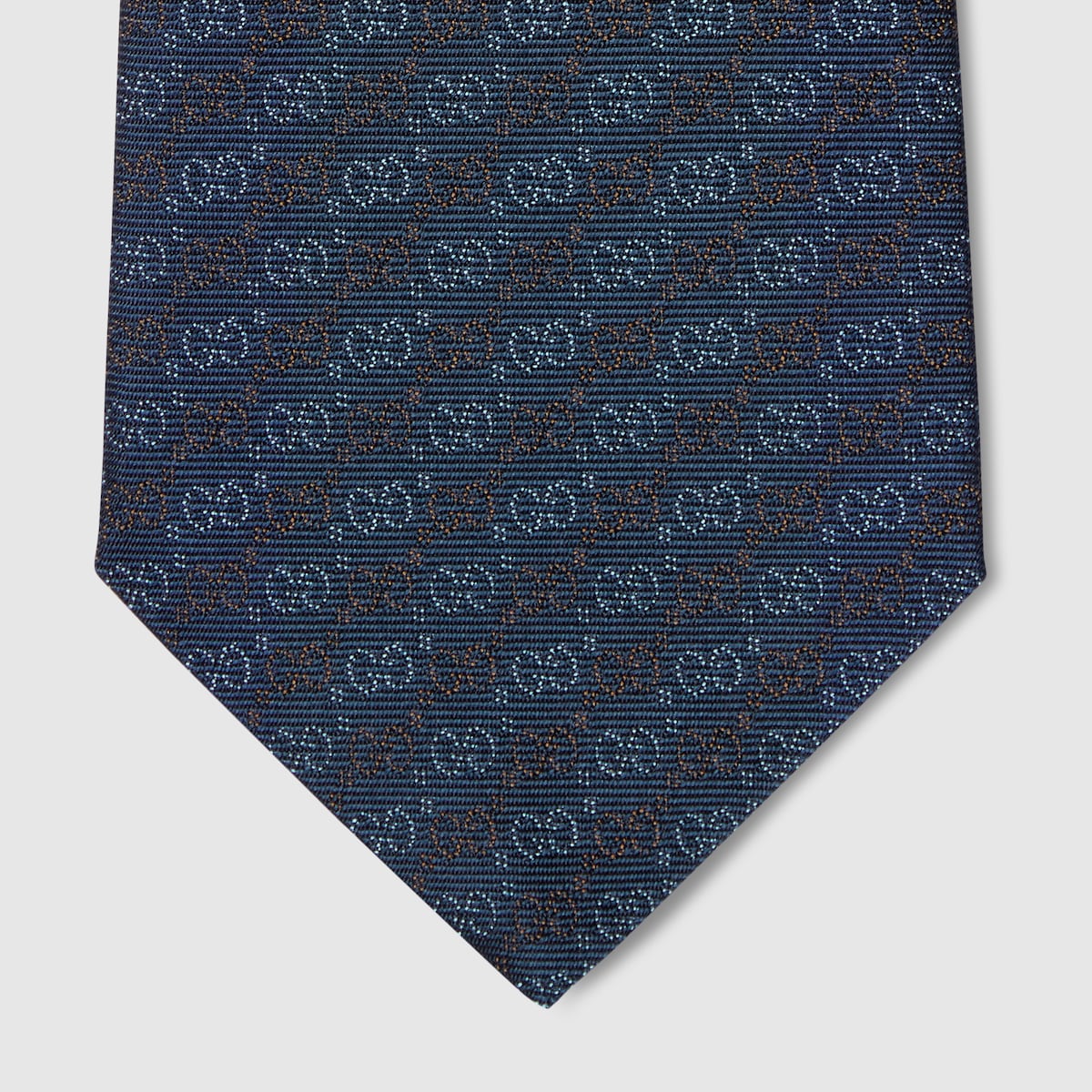 GG silk jacquard tie in blue and light blue | GUCCI® BE