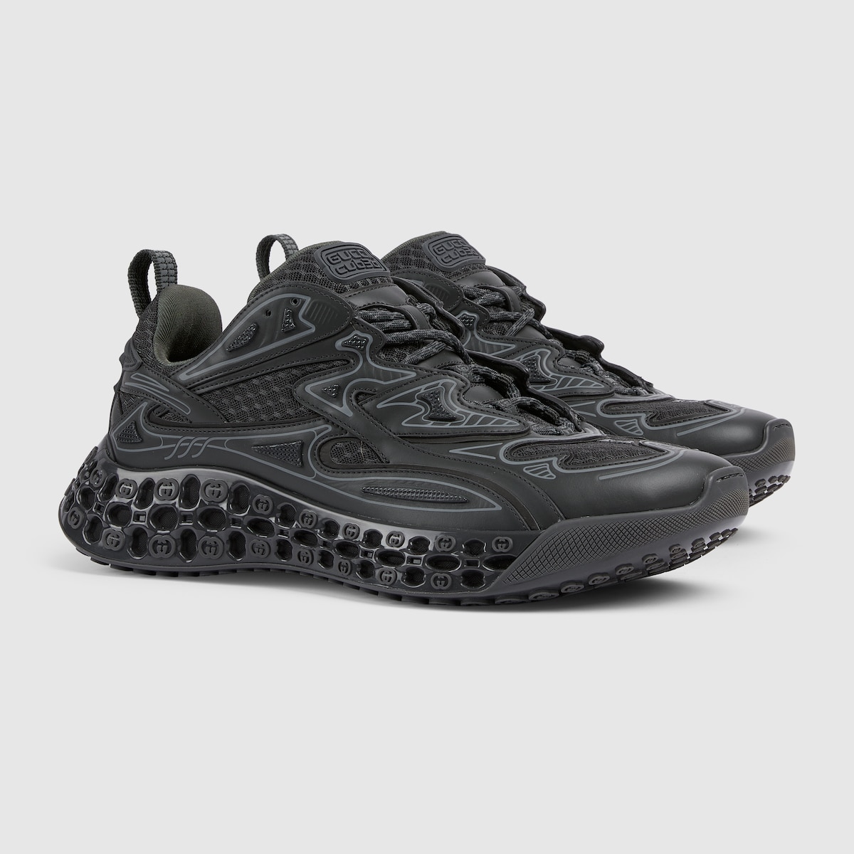 Men's Gucci cub3d trainers in black Demetra and mesh | GUCCI® SG