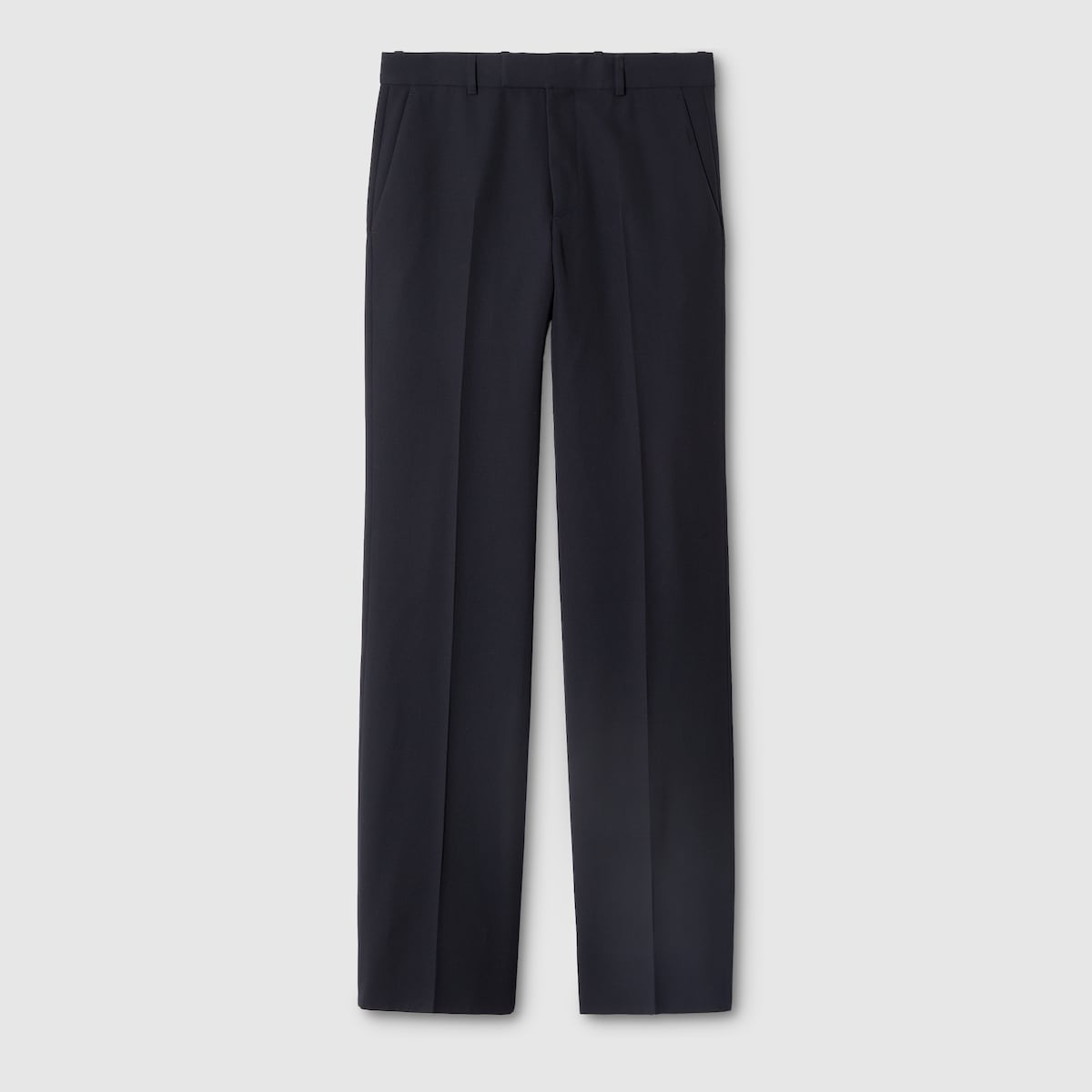 Wool gabardine pant with embroidery in dark blue | GUCCI® UK