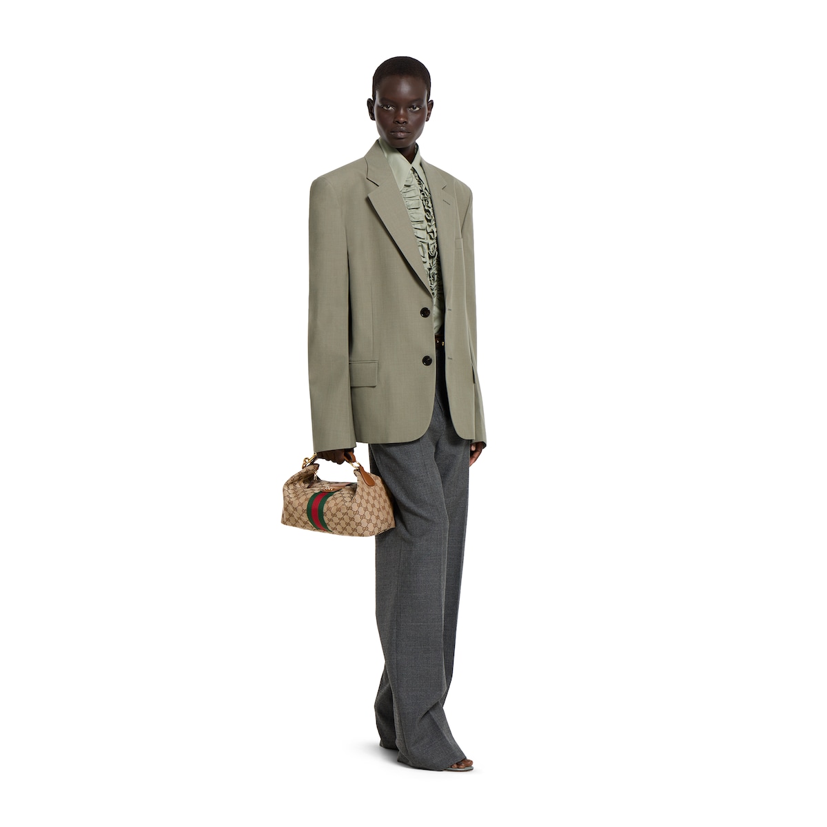 Gucci Vanity medium top handle bag in beige and brown GG canvas | GUCCI® US