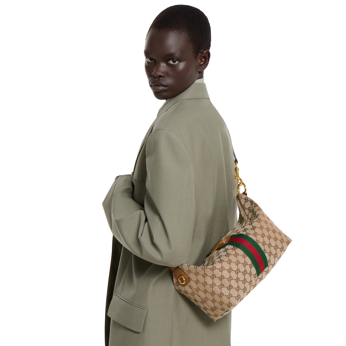 Gucci Vanity medium top handle bag in beige and brown GG canvas | GUCCI® US