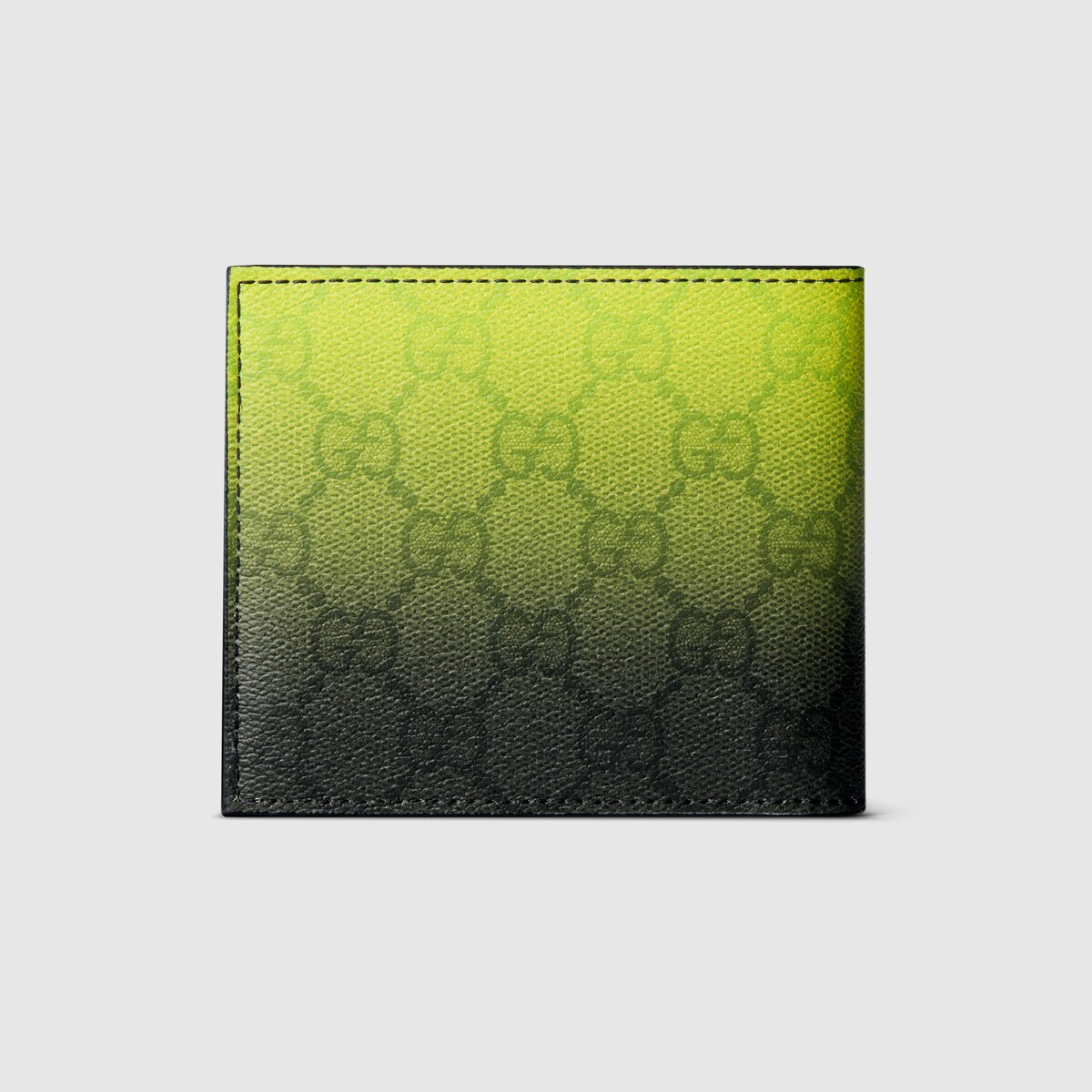 Gucci Chroma bi-fold wallet in lime and black fabric | GUCCI® US