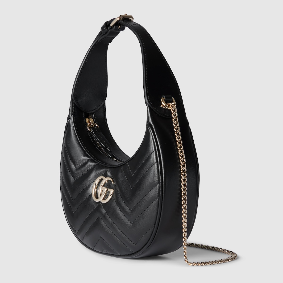 GG Marmont small shoulder bag in black leather | GUCCI® CA