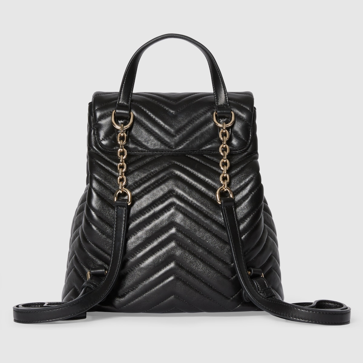 GG Marmont small backpack in black leather | GUCCI® CZ