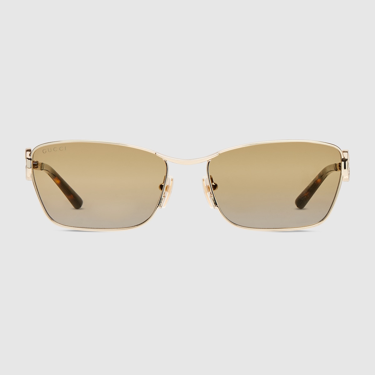 Rectangular frame sunglasses in gold | GUCCI® US