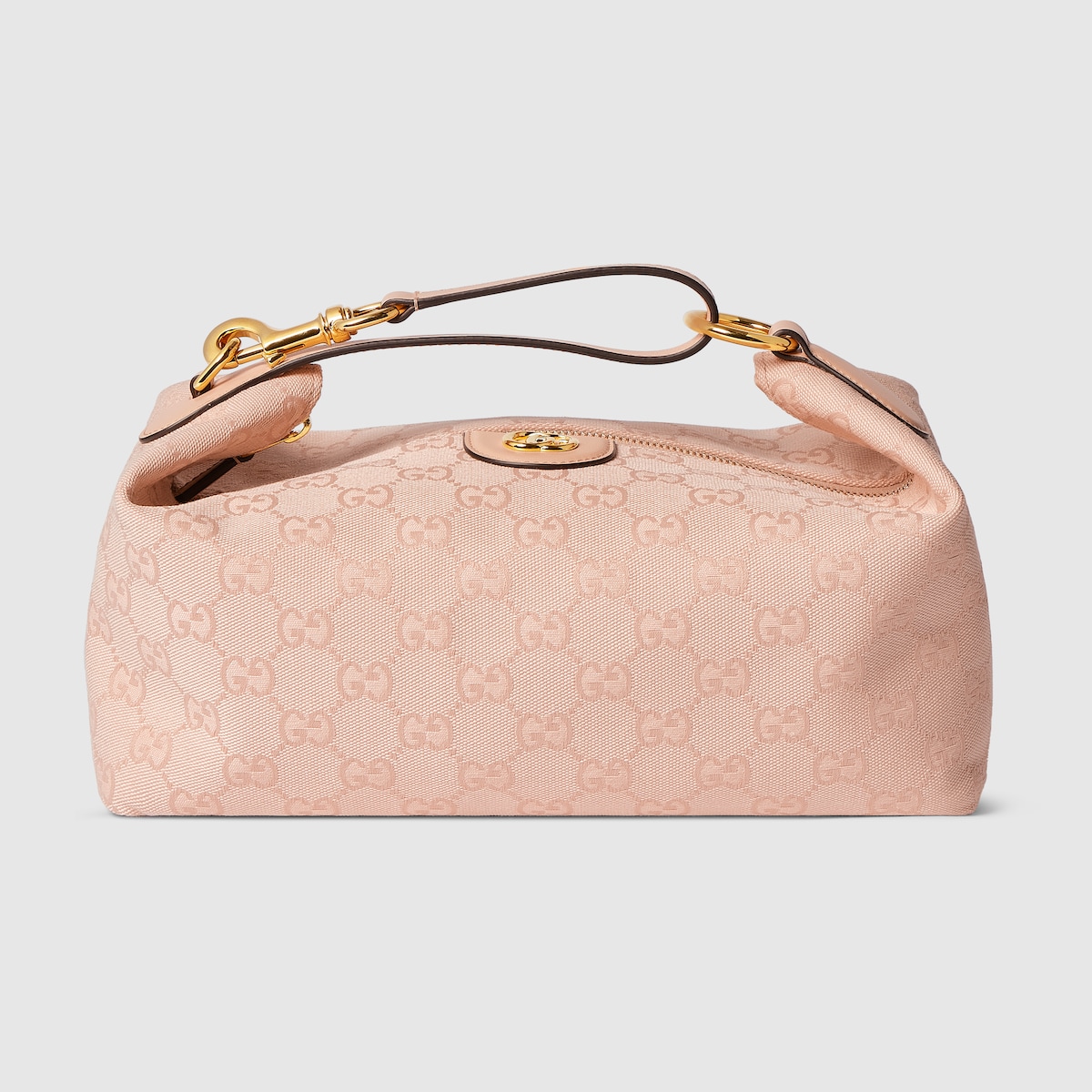 Gucci Vanity medium top handle bag in pink GG canvas | GUCCI® SG