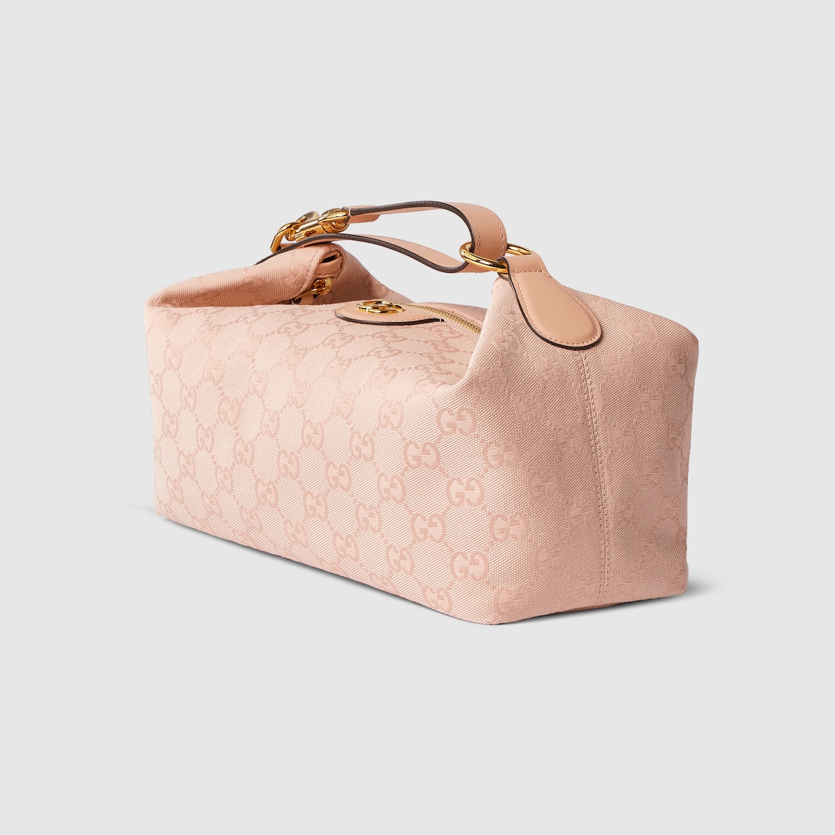 Gucci Vanity medium top handle bag in pink GG canvas | GUCCI® SG