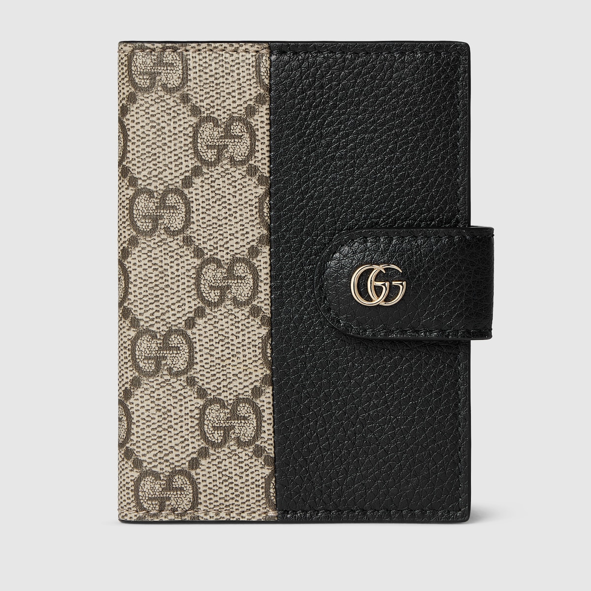 Bi-color GG Marmont card case inblack leather | GUCCI® International