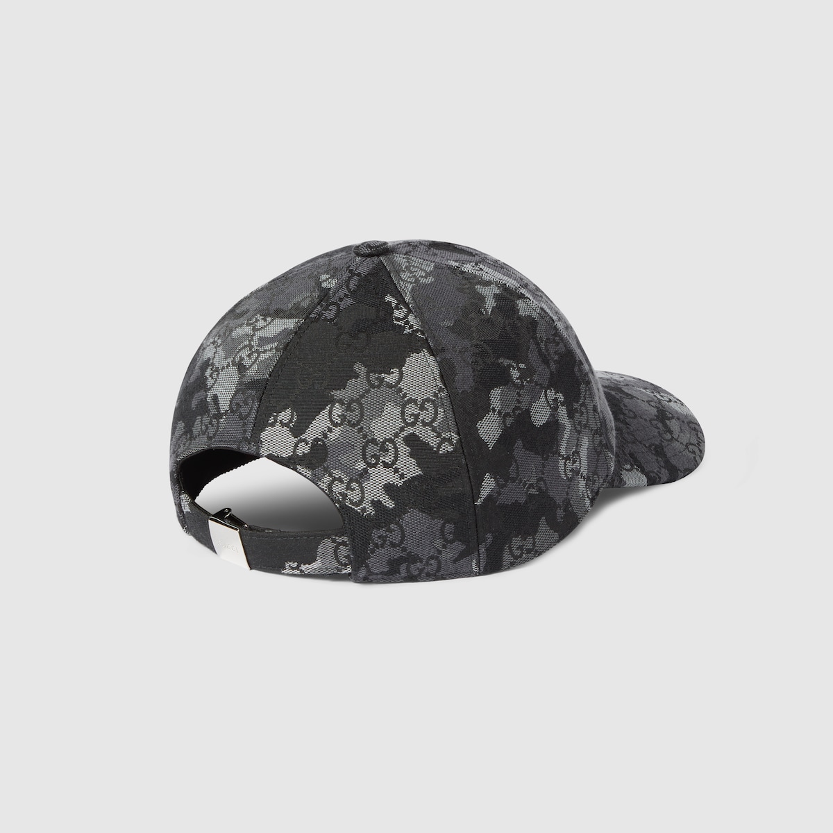 GG marbled canvas baseball hat in black and grey | GUCCI® US
