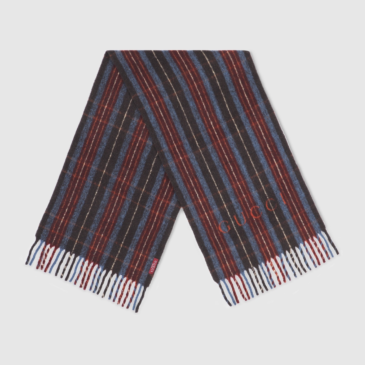 Wool scarf with Gucci logo in multicolour | GUCCI® SG