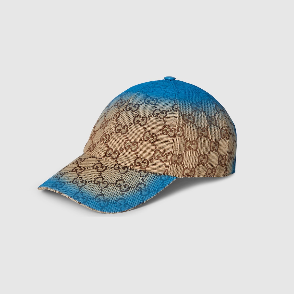 GG canvas baseball hat in beige and dark brown | GUCCI® US