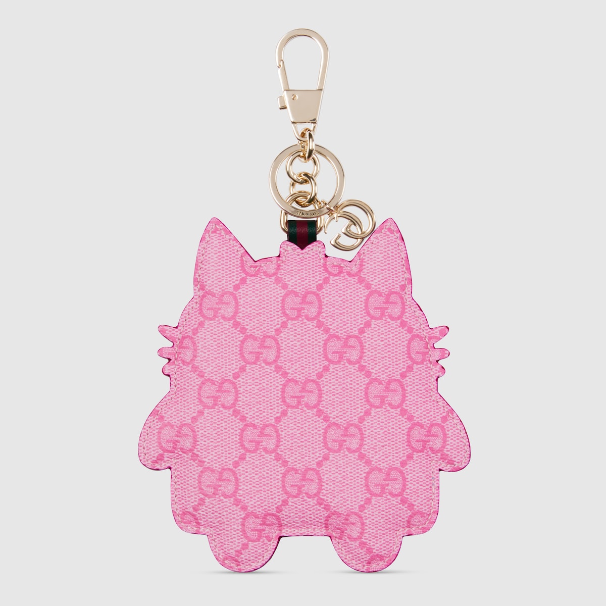 Gucci Besties keychain in pink GG fabric | GUCCI® SG
