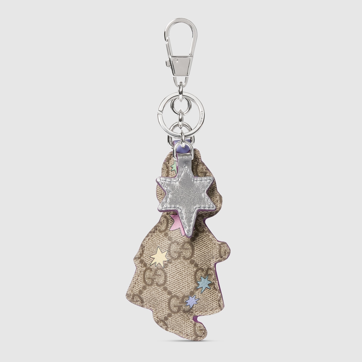 Yuko Higuchi cat-shaped keychain in lilac leather | GUCCI® JP