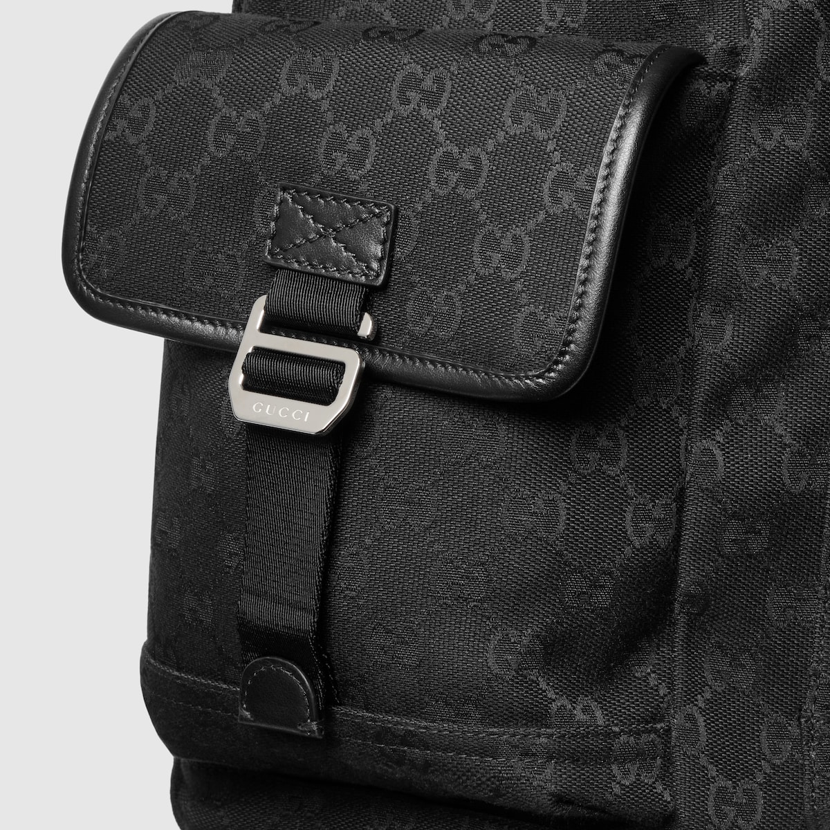 GG canvas large backpack in black GG canvas | GUCCI® SG