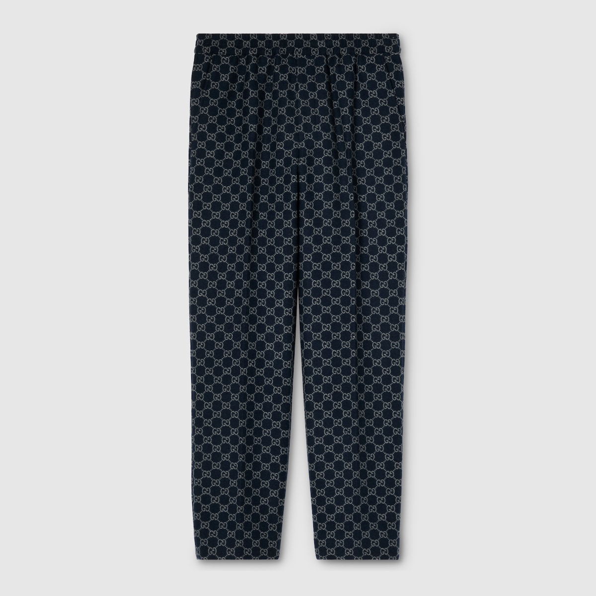 GG brushed flannel pant in blue and light blue | GUCCI® TH