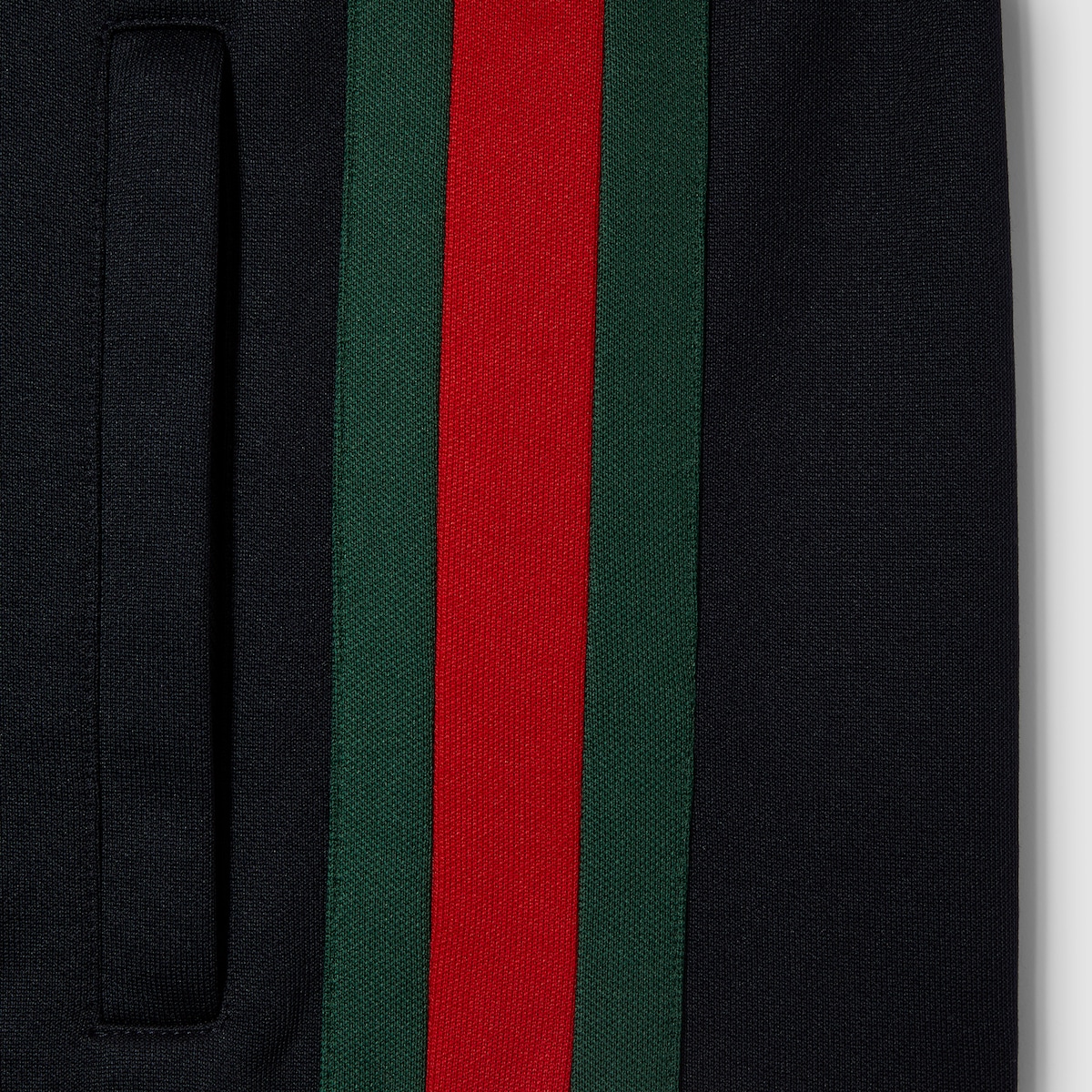 Technical jersey zip jacket with Web in dark blue | GUCCI® SA