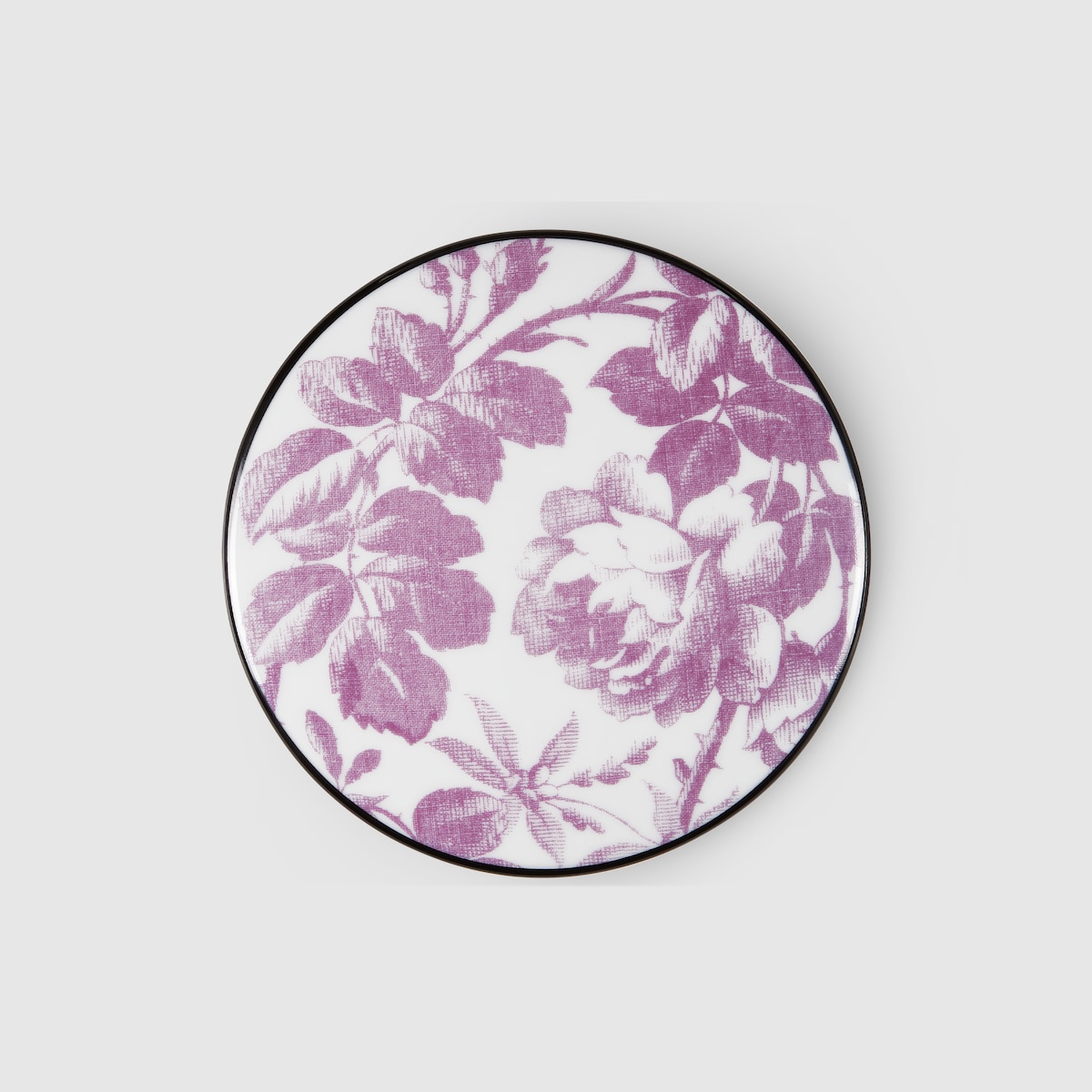 Herbarium print trinket box in white and purple porcelain | GUCCI® US