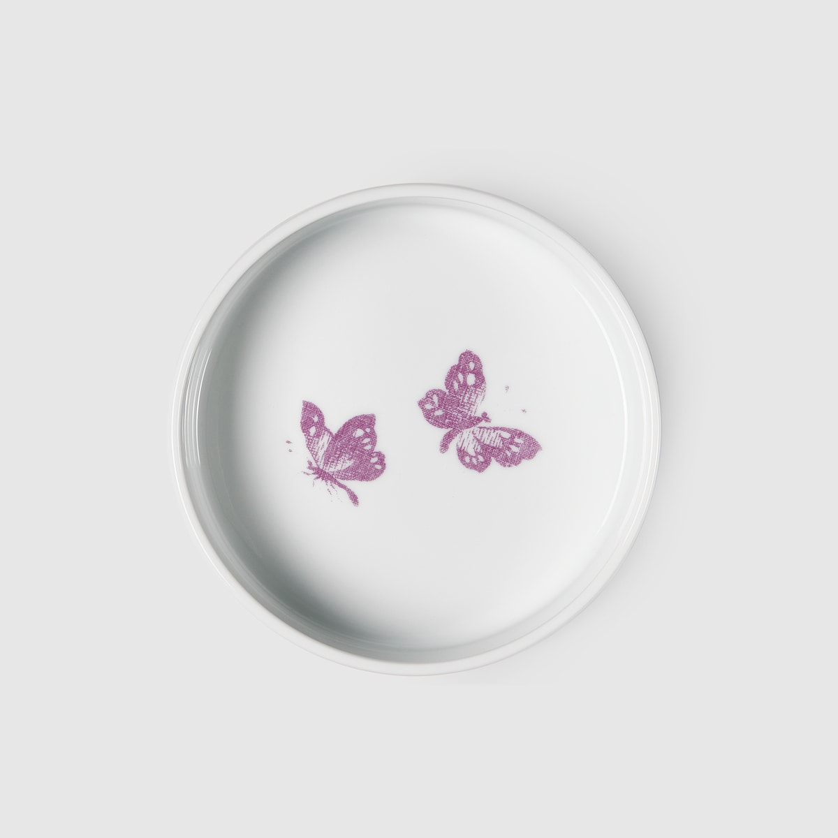 Herbarium print trinket box in white and purple porcelain | GUCCI® US