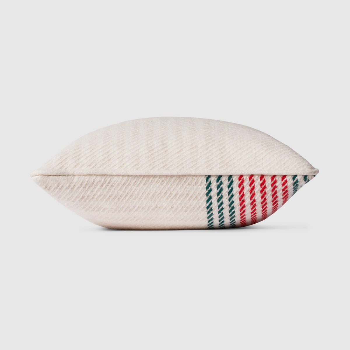 Cashmere jacquard cushion with Web in white | GUCCI® US