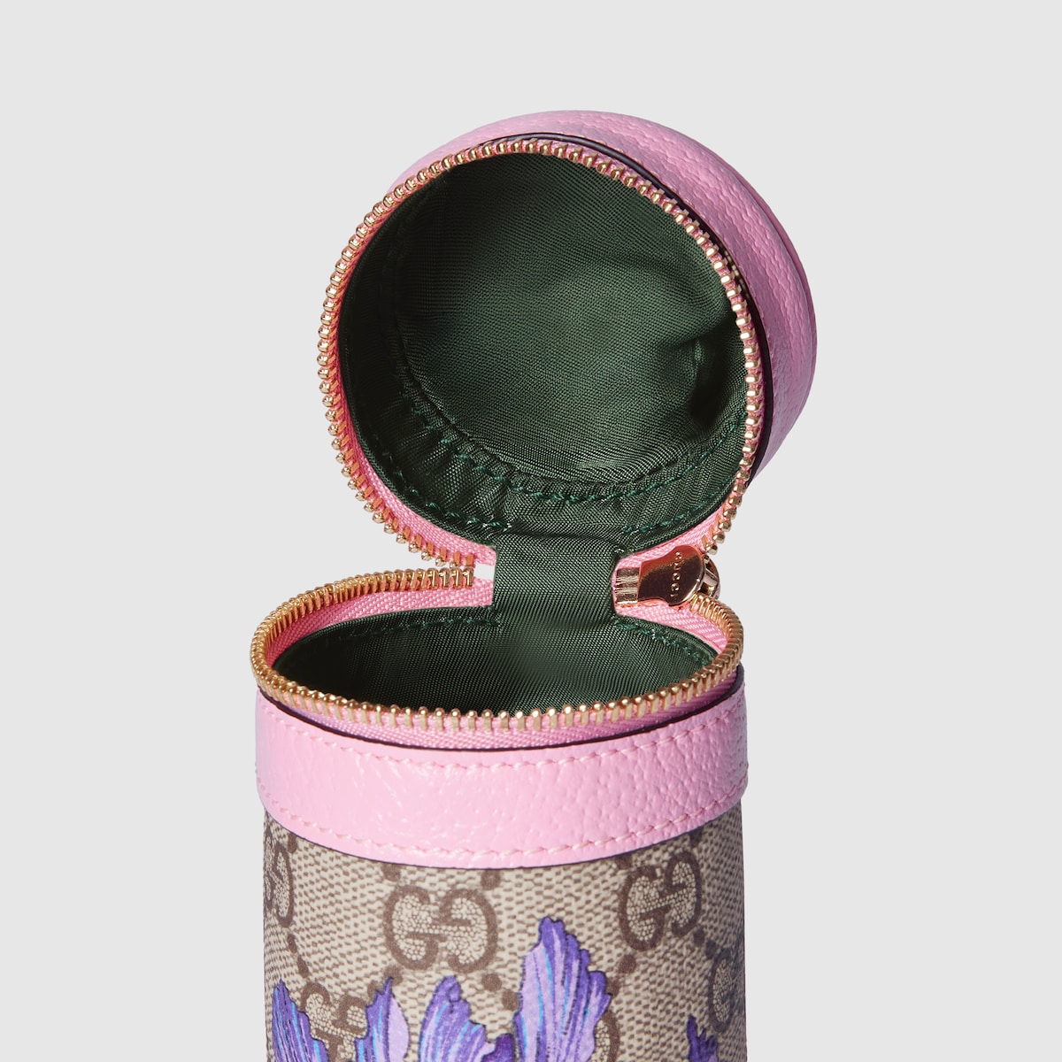 GG pencil case with print in beige and dark brown | GUCCI® UK