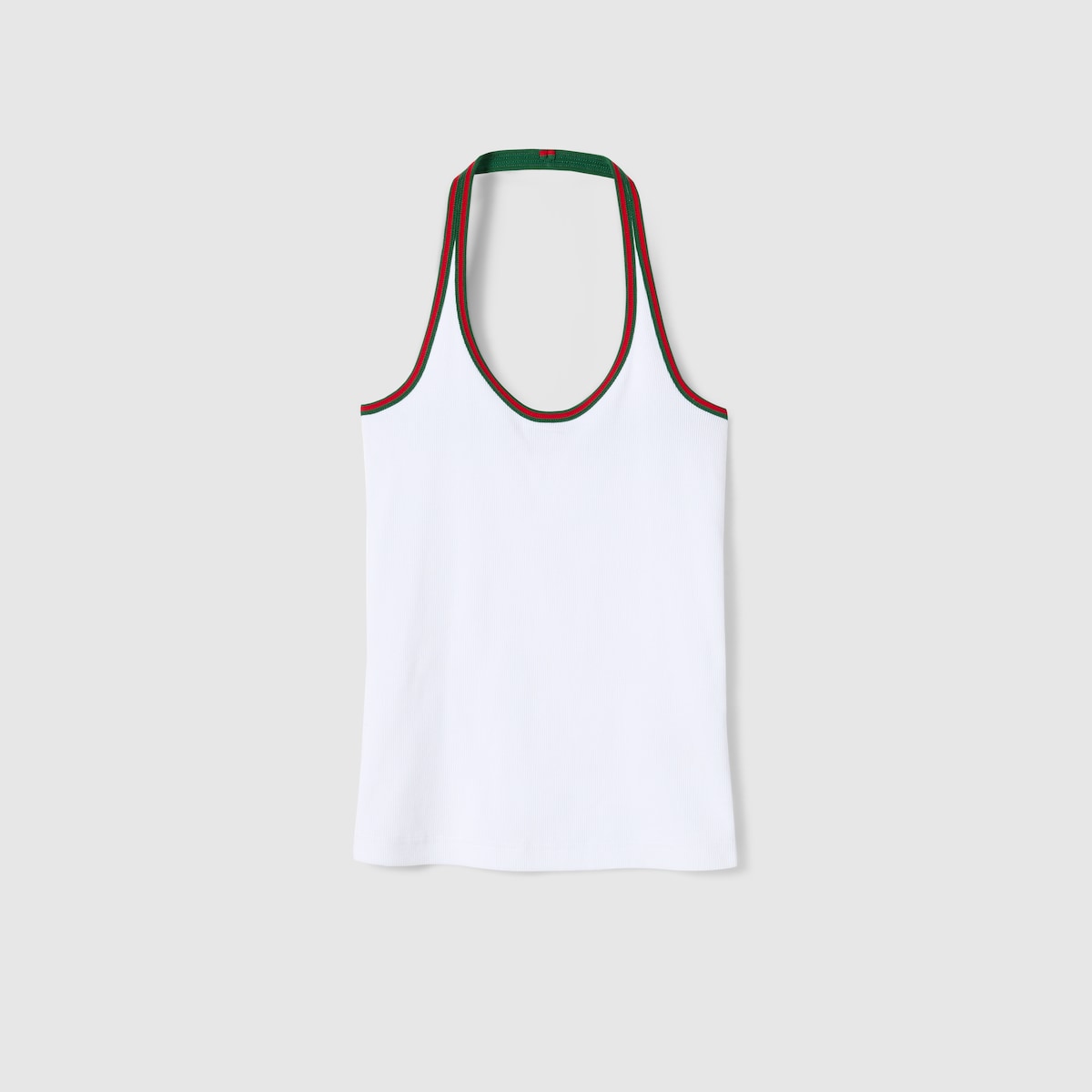 Heavy cotton rib tank top in white | GUCCI® SG