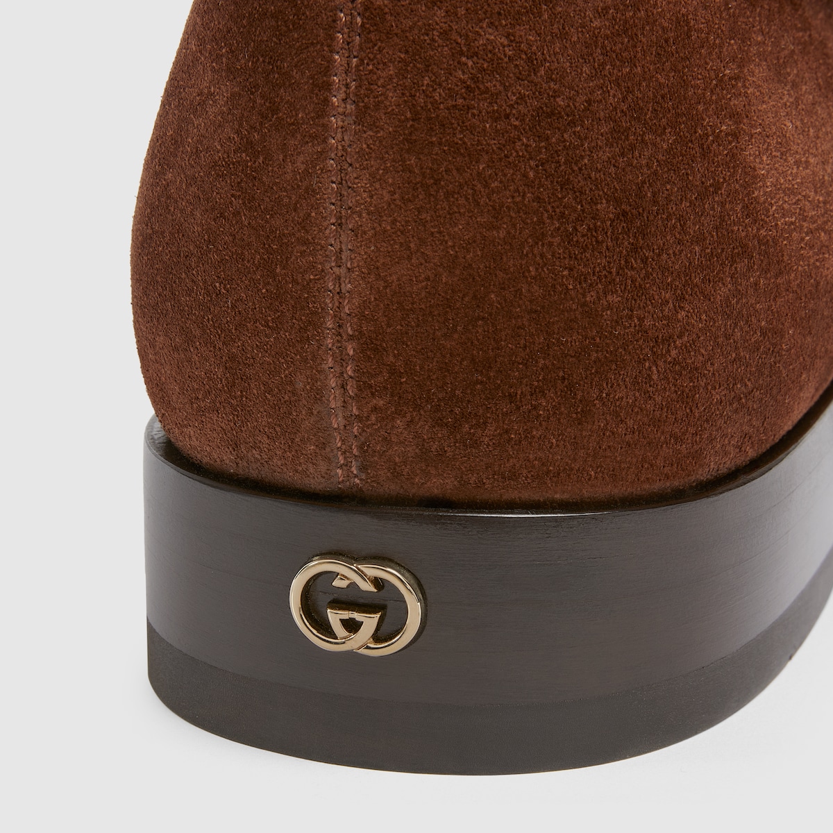 Men's ankle boot with buckle in brown suede | GUCCI® ZA