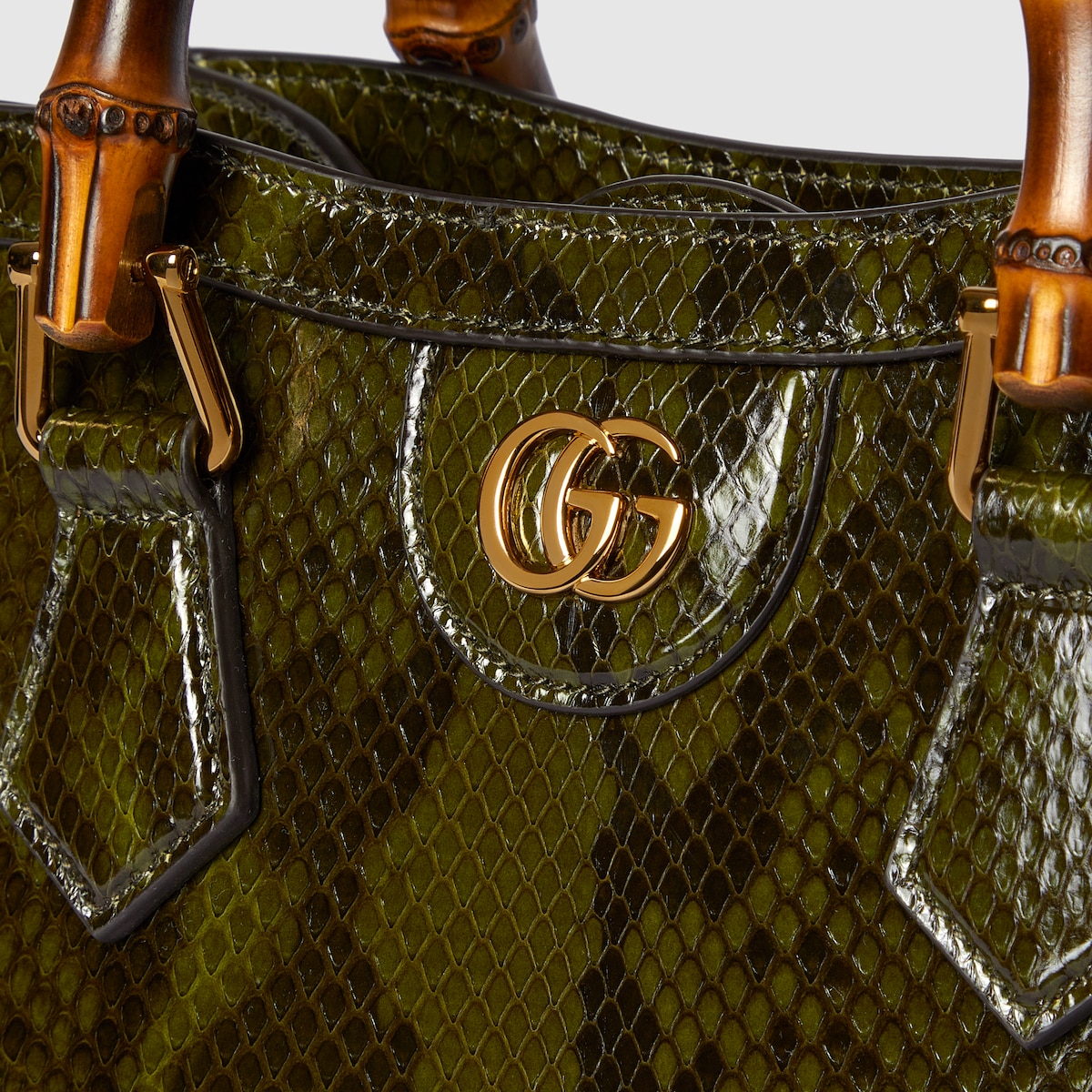 Gucci Diana python small tote bag in forest green | GUCCI® ZA