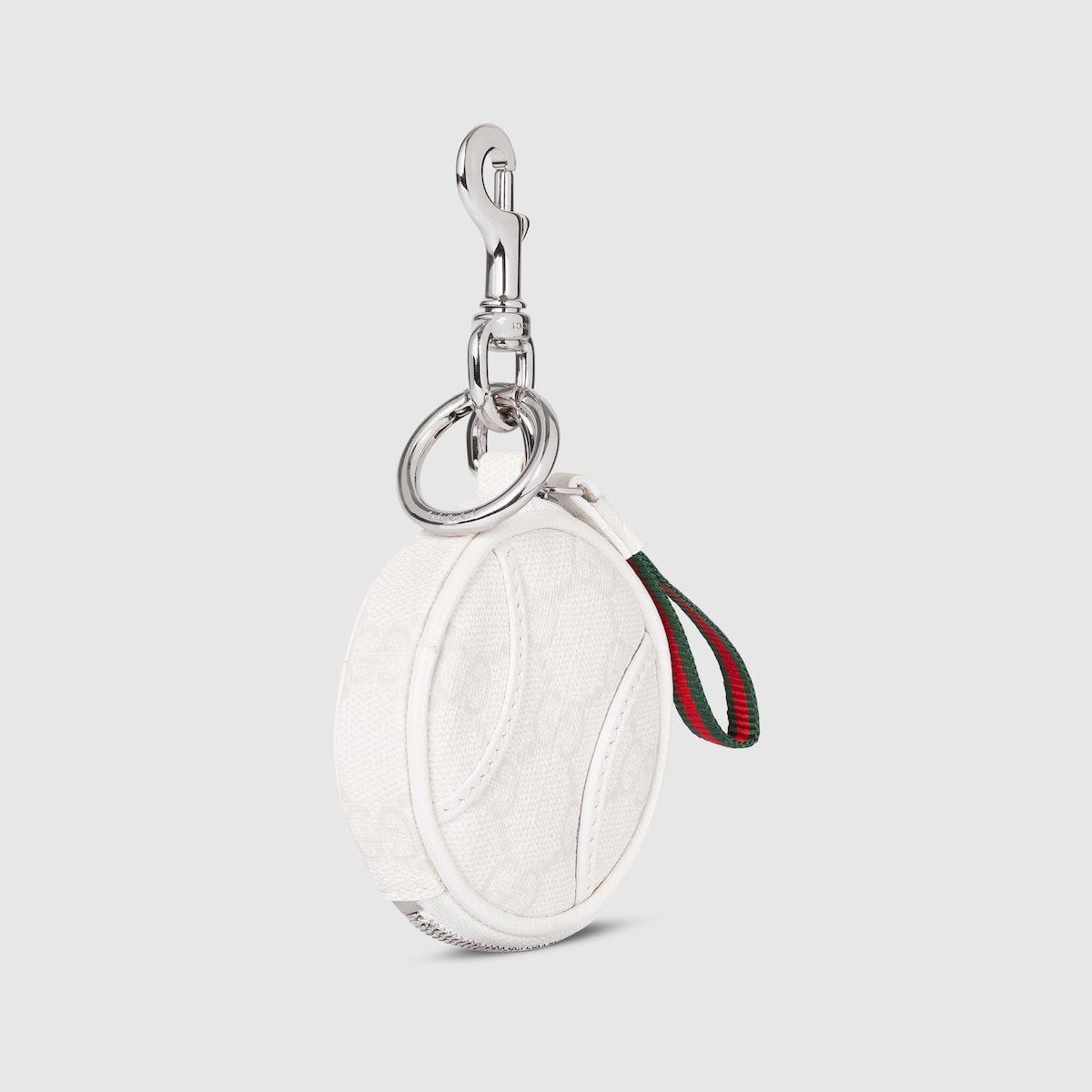 Tennis ball-shaped coin wallet in white soft GG Supreme | GUCCI® PT