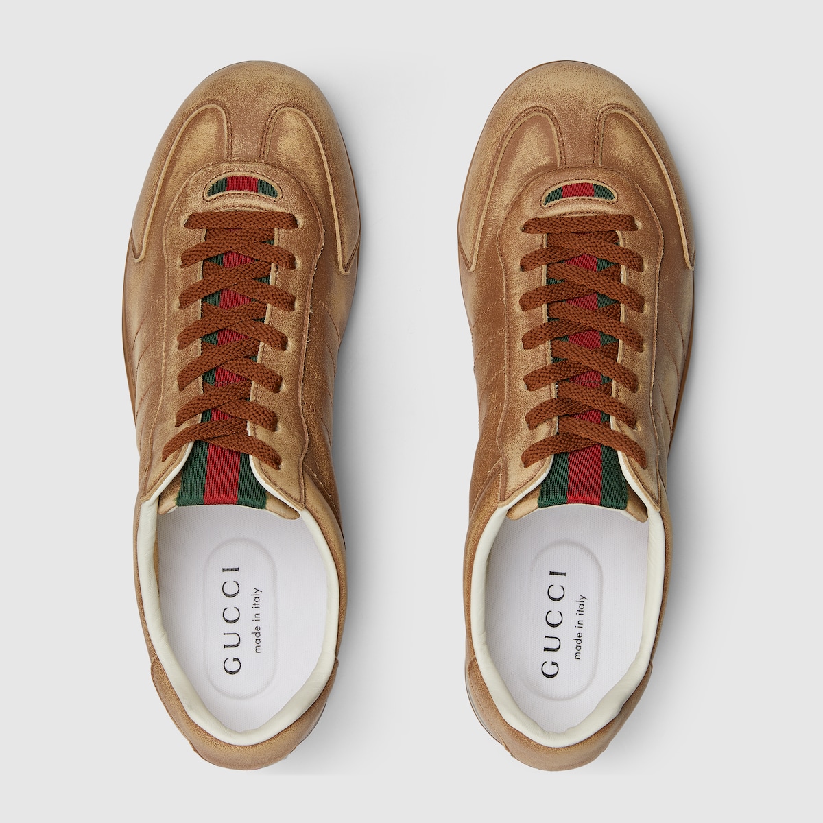 Men's Gucci Shift trainers in brown leather | GUCCI® UK