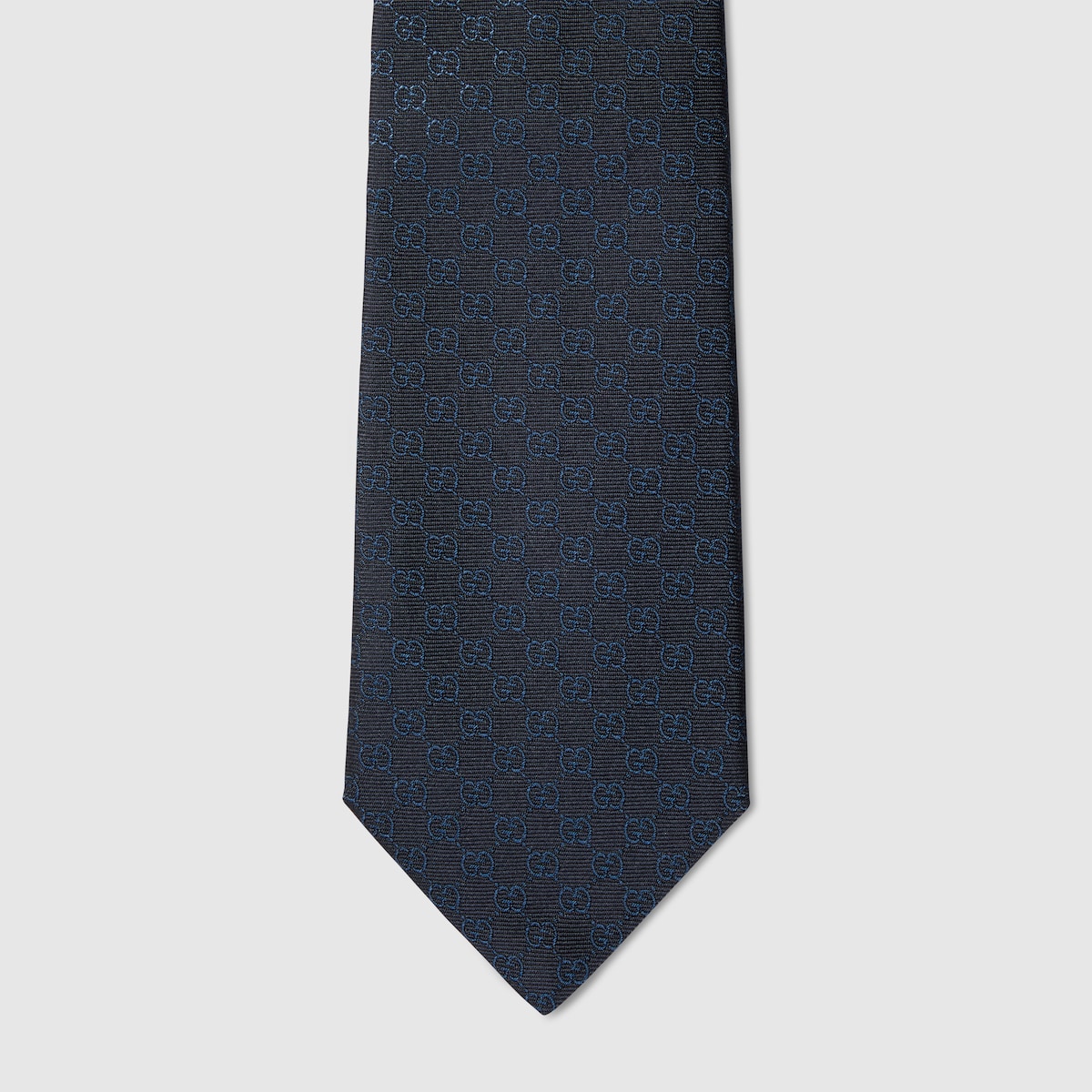 GG silk jacquard tie in dark blue and light blue | GUCCI® ZA