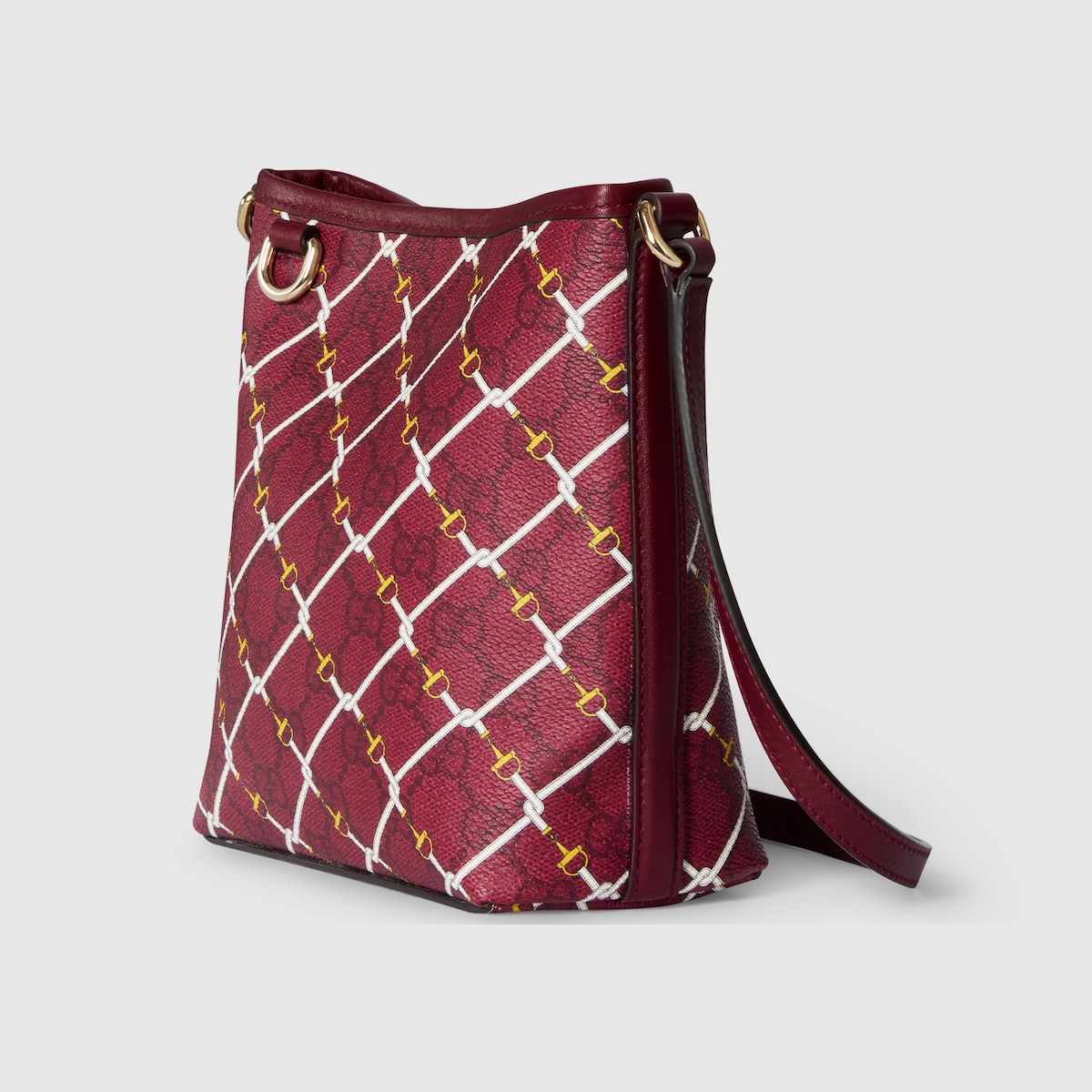 Printed GG mini bag in red and pink GG fabric | GUCCI® US