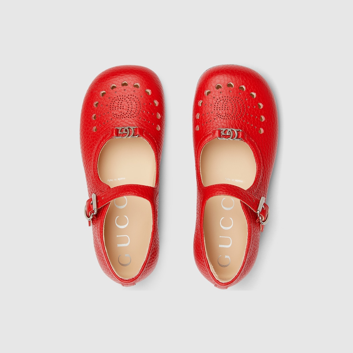 Toddler ballet flat in red leather | GUCCI® US