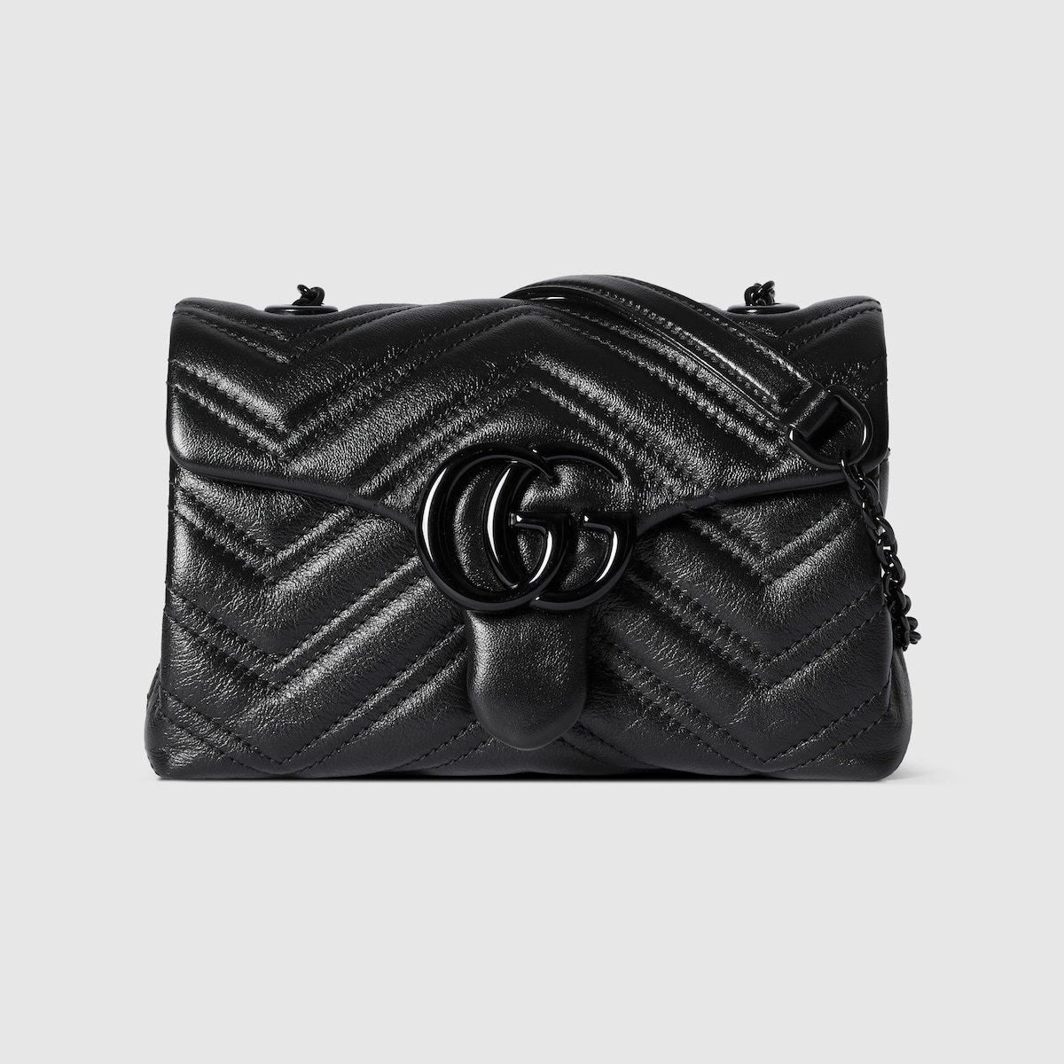 GG Marmont mini shoulder bag in black leather | GUCCI® US