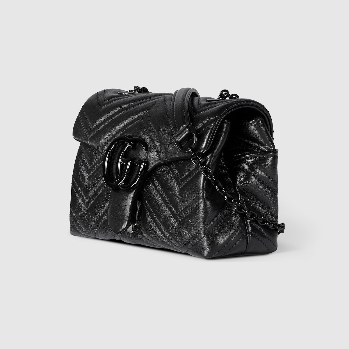 GG Marmont mini shoulder bag in black leather | GUCCI® US