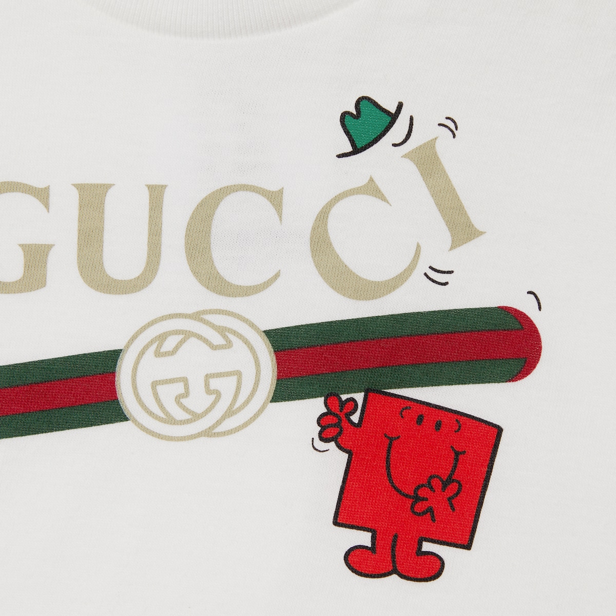 Baby cotton T-shirt with print in white | GUCCI® UK