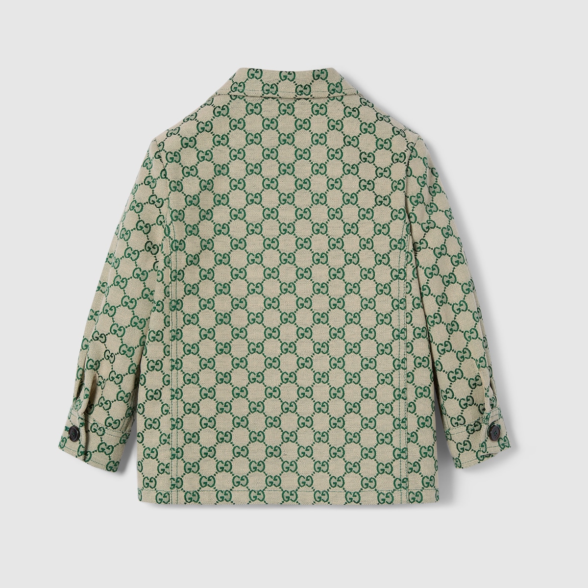Children's GG canvas jacket in green | GUCCI® GR