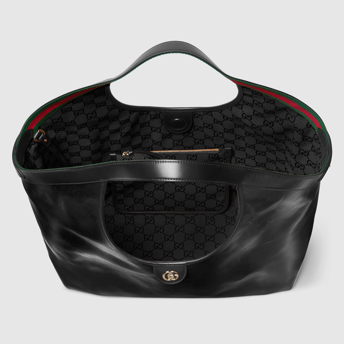 Gucci Giglio large tote bag in black leather | GUCCI® NZ