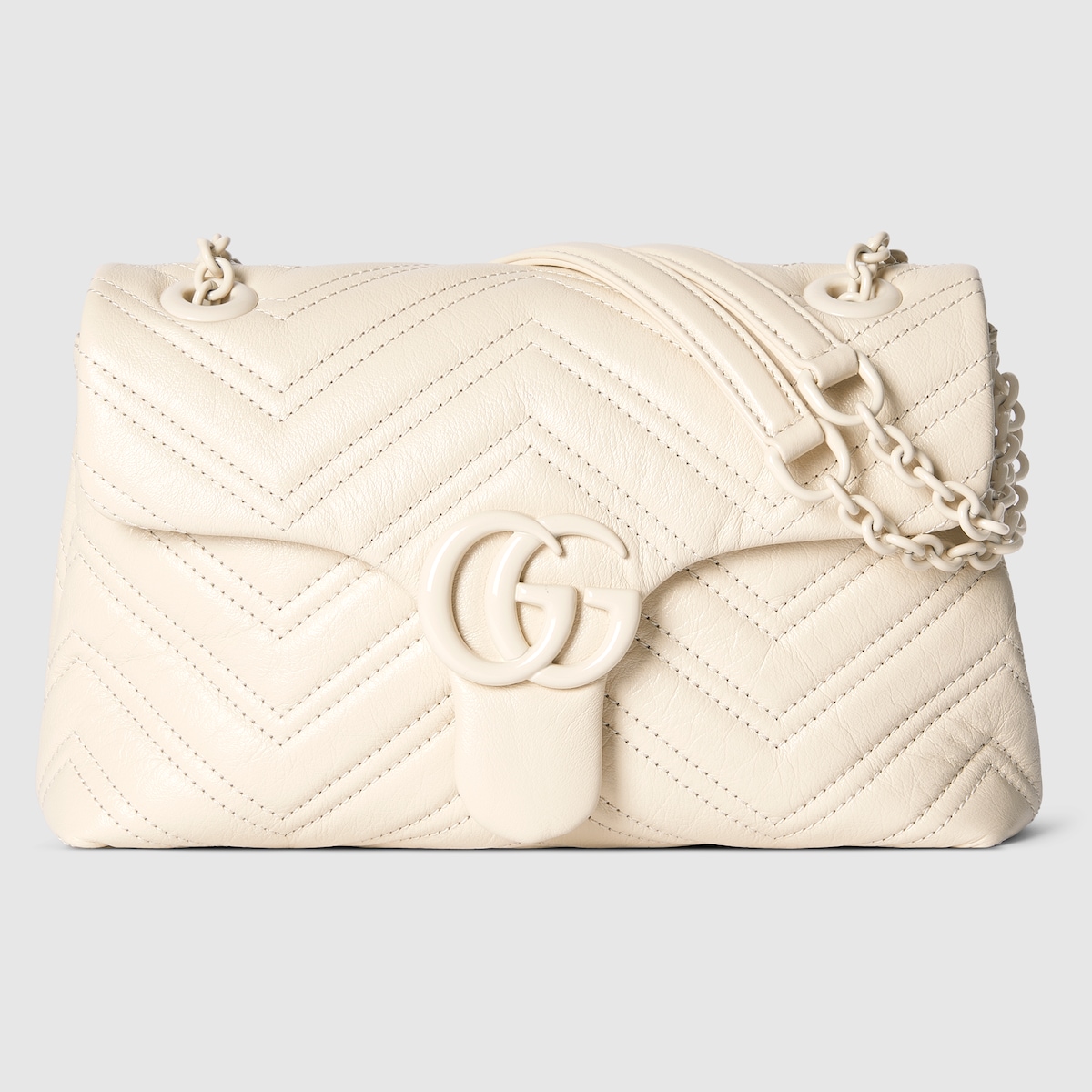 GG Marmont small shoulder bag in ivory leather | GUCCI® ZA