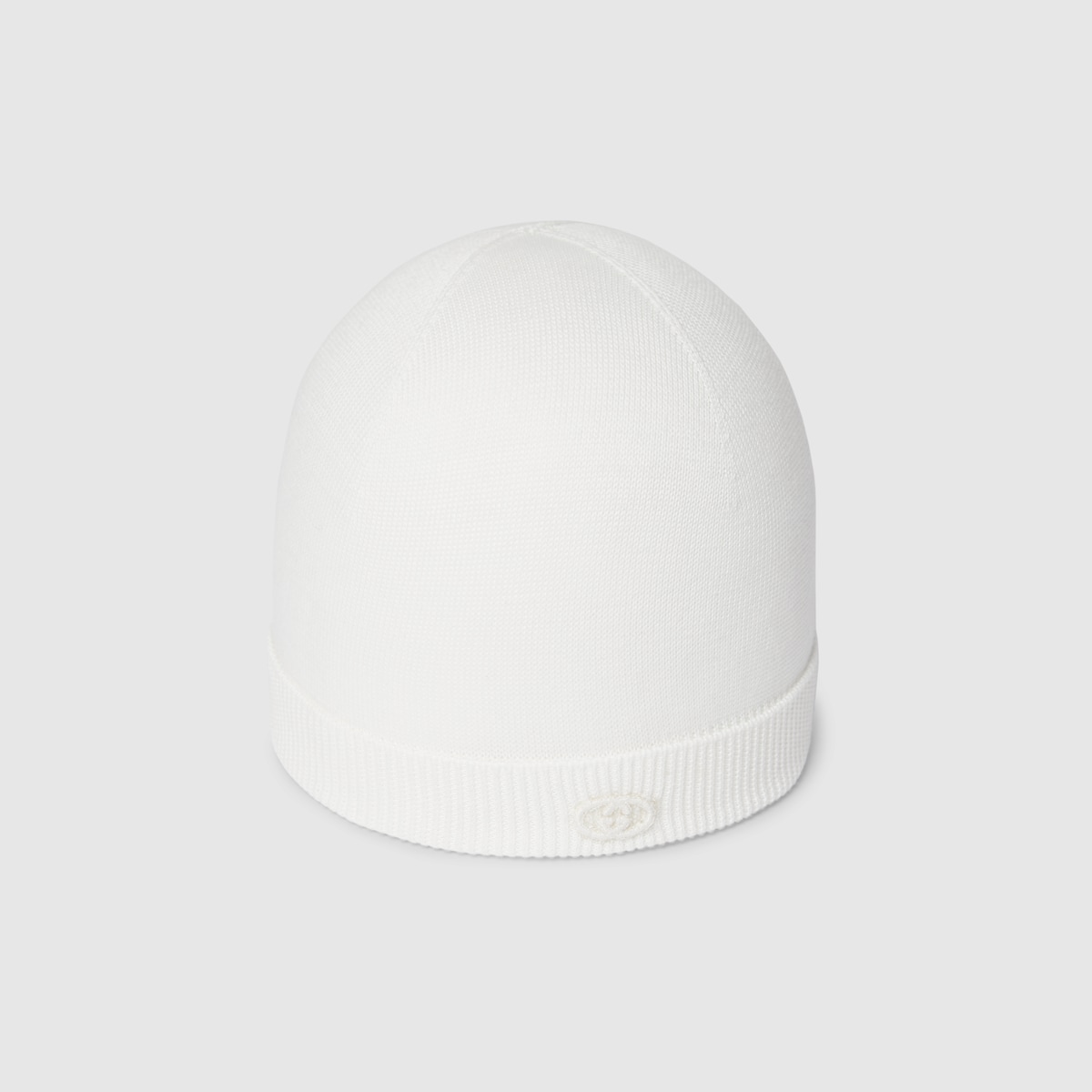 Bonnet pour bébé en coton fin en blanc cassé | GUCCI® FR
